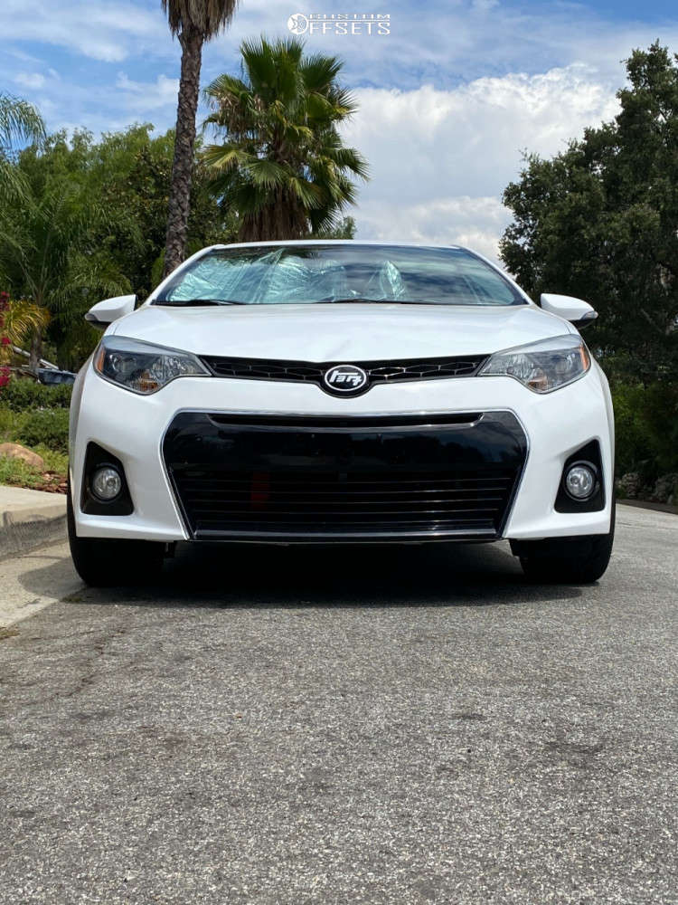 2015 Toyota Corolla with 18x9.5 38 AVID1 AV6 and 235/50R18 Federal ...