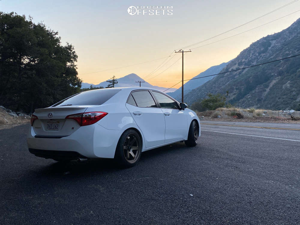 2015 Toyota Corolla with 18x9.5 38 AVID1 AV6 and 235/50R18 Federal ...