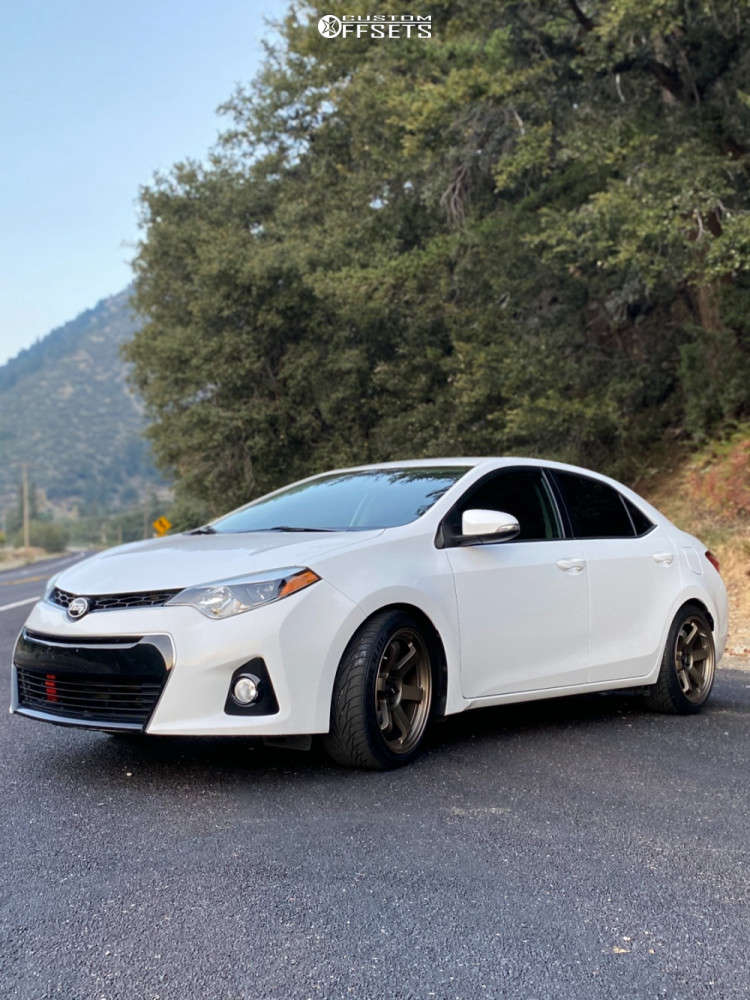 2015 Toyota Corolla with 18x9.5 38 AVID1 AV6 and 235/50R18 Federal ...