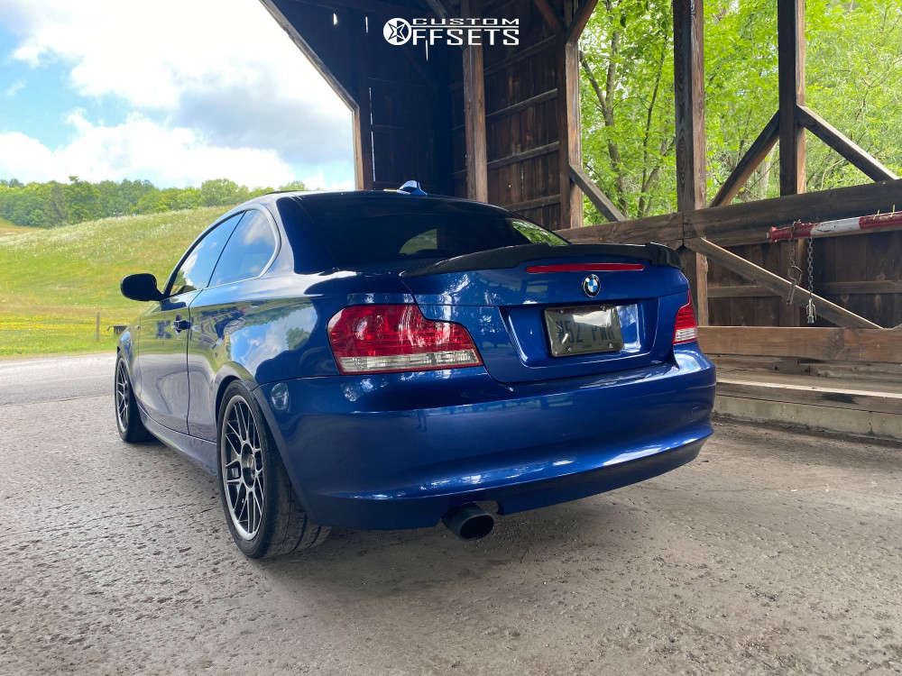 2011 BMW 128i with 18x8.5 45 Apex Arc-8 and 255/45R18 Yokohama Advan ...