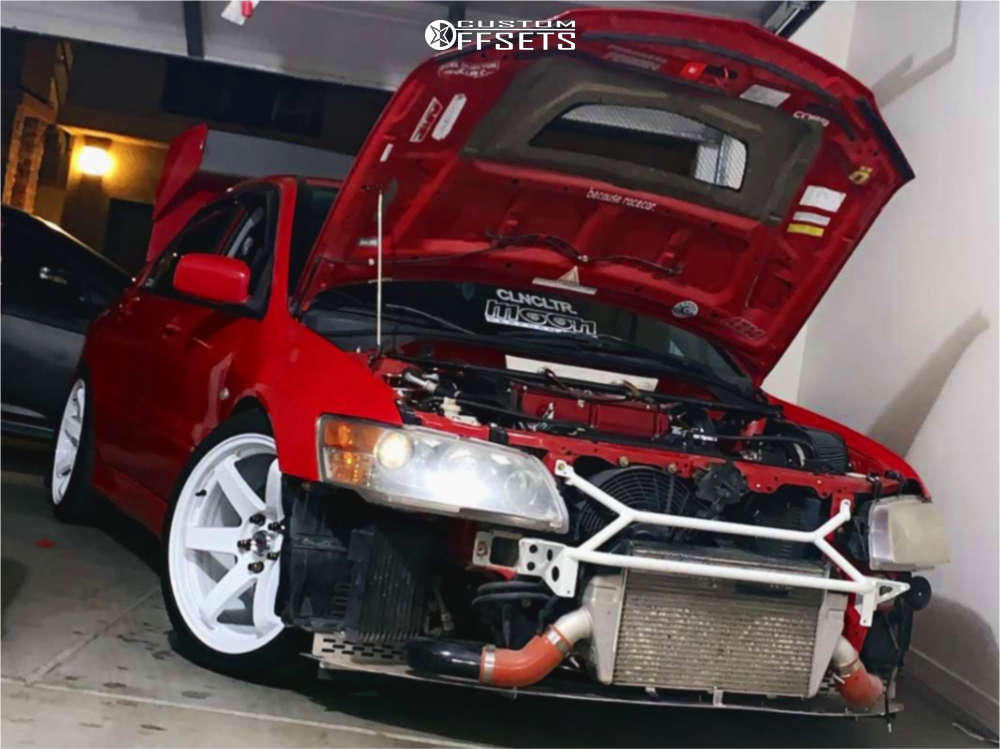 2003 Mitsubishi Lancer with 18x9.5 25 Variis VR 06 and 255/35R18 ...