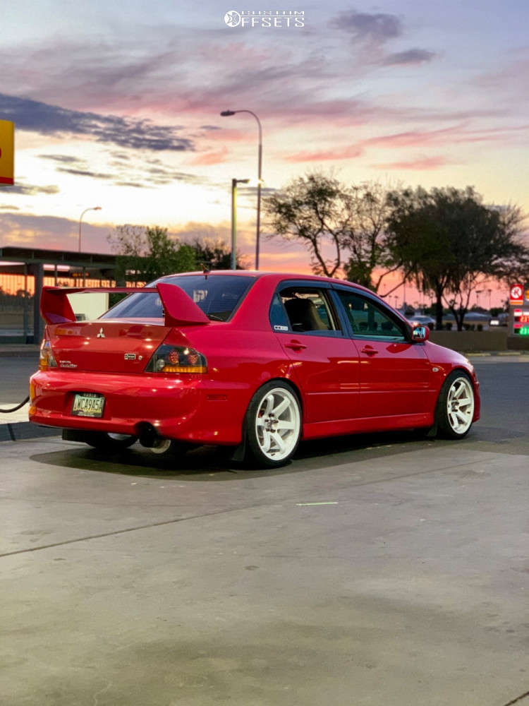 2003 Mitsubishi Lancer with 18x9.5 25 Variis VR 06 and 255/35R18 ...