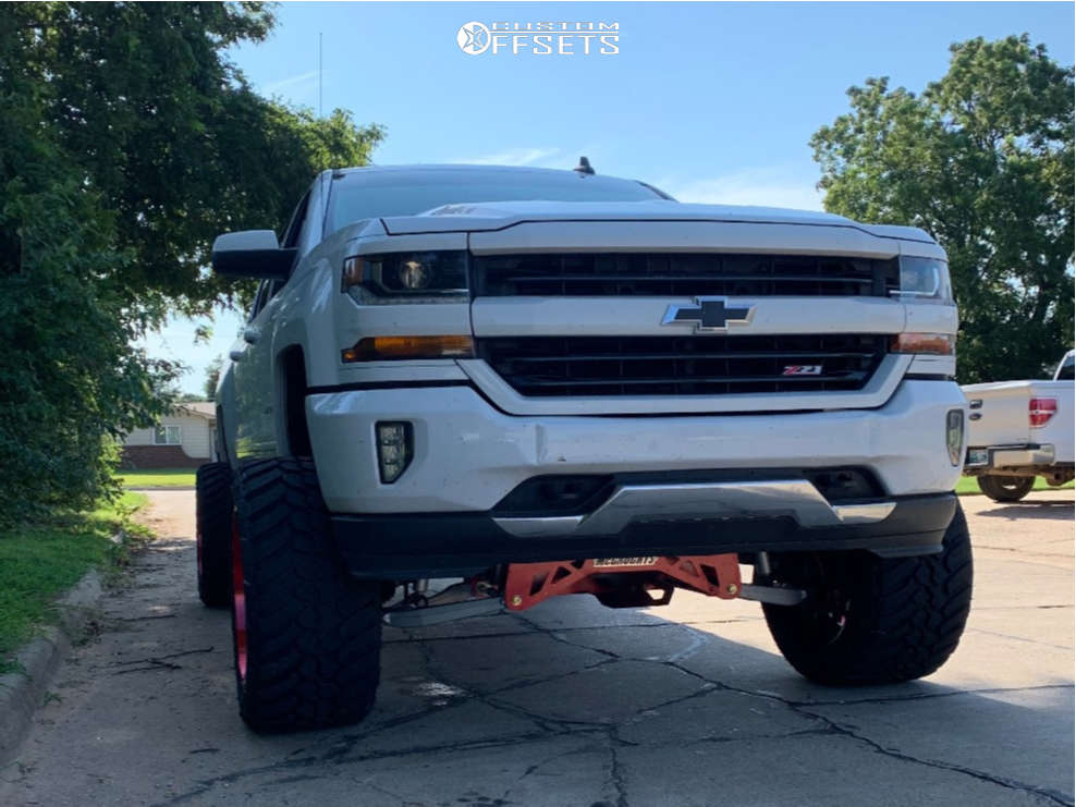 2018 Chevrolet Silverado 1500 with 22x14 -76 TIS 544 and 35/15.5R22 AMP Mud Terrain Attack Mt A ...