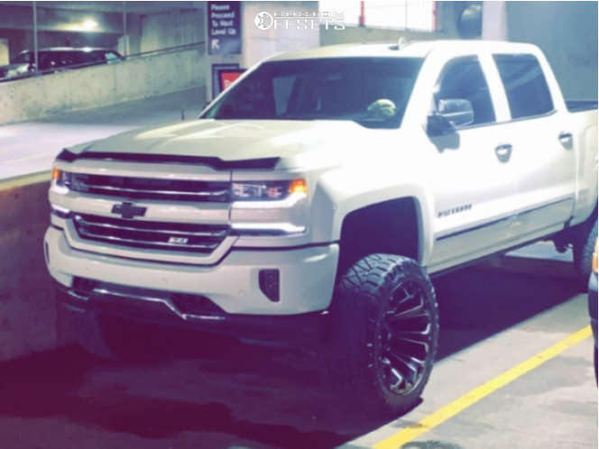 2016 Chevrolet Silverado 1500 with 22x12 -44 Fuel Assault and 35/12.5R22 Nitto Ridge Grappler ...
