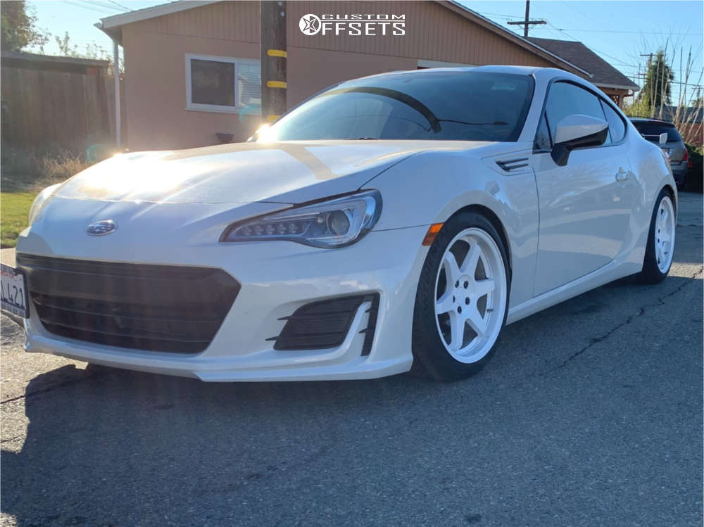 2017 Subaru BRZ with 17x8.5 30 ESR SR07 and 215/45R17 Continental ...
