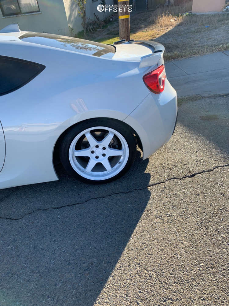 2017 Subaru BRZ with 17x8.5 30 ESR SR07 and 215/45R17 Continental ...