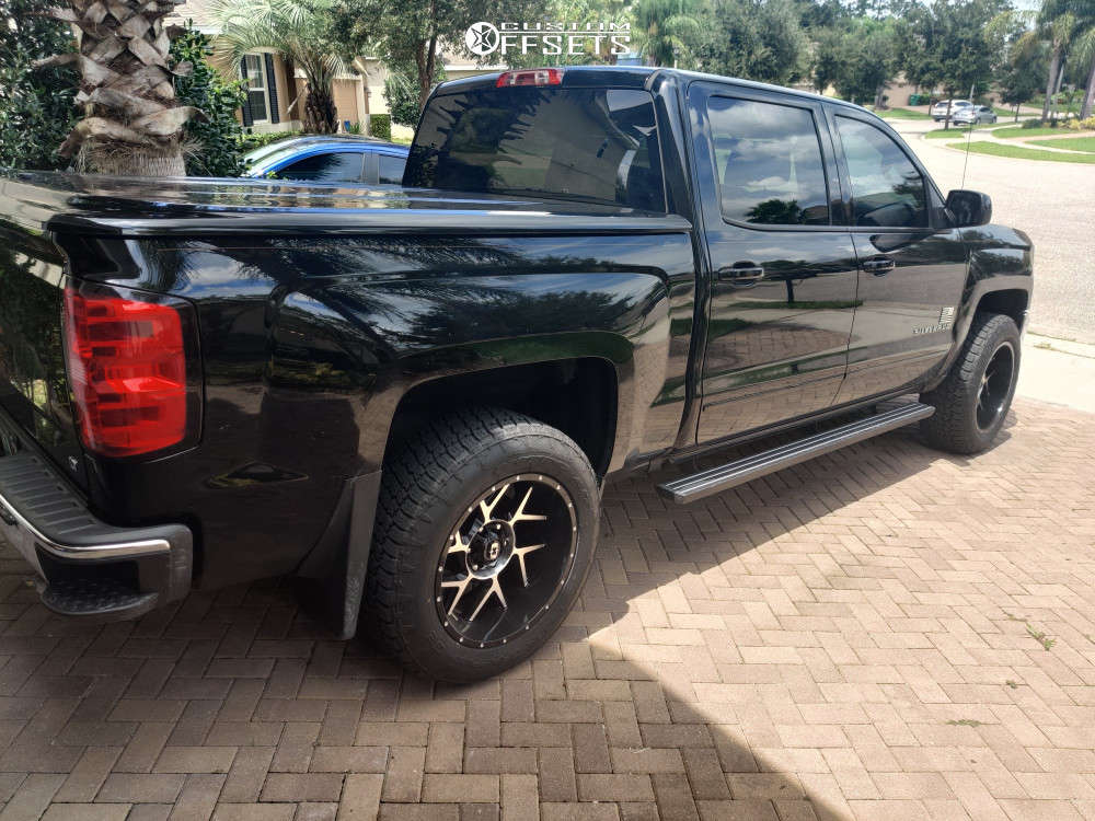 2018 Chevrolet Silverado 1500 with 20x10 -29 Vision Sliver and 275 ...