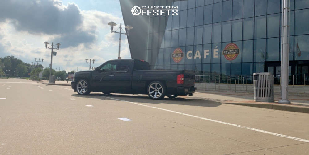 2008 Chevrolet Silverado 1500 with 22x9.5 15 Iroc IROC006-1 and 285 ...