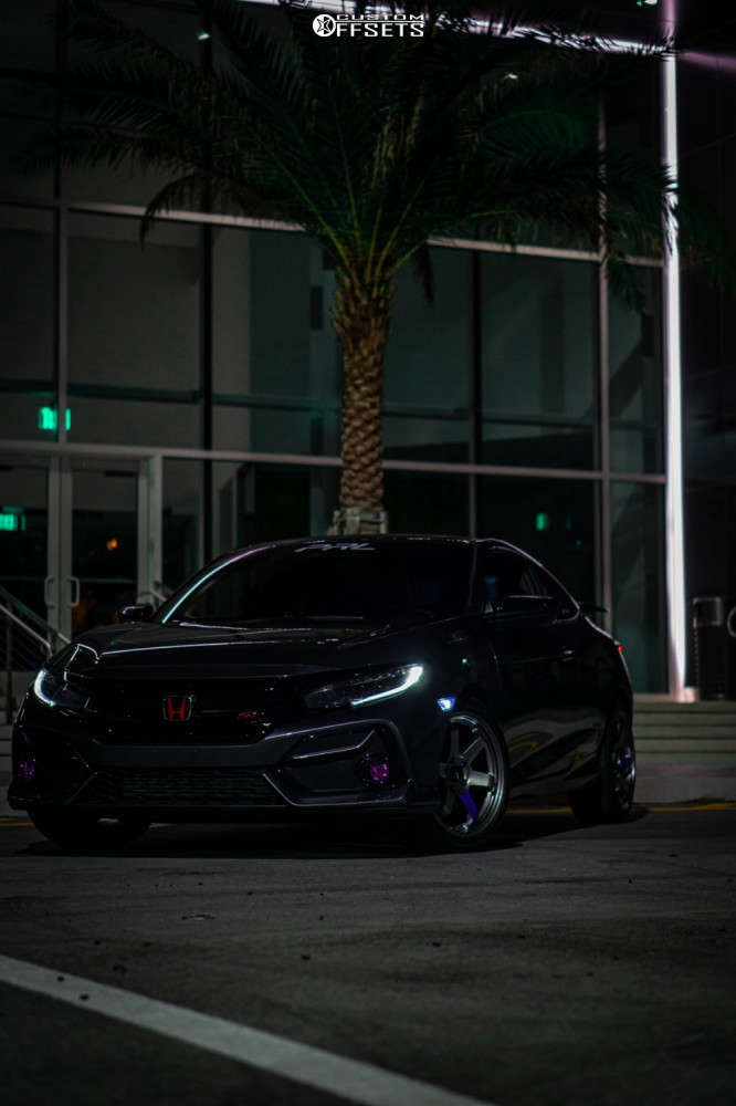 2020 Honda Civic with 18x8.5 35 AVID1 AV6 and 235/40R18 Goodyear Eagle ...