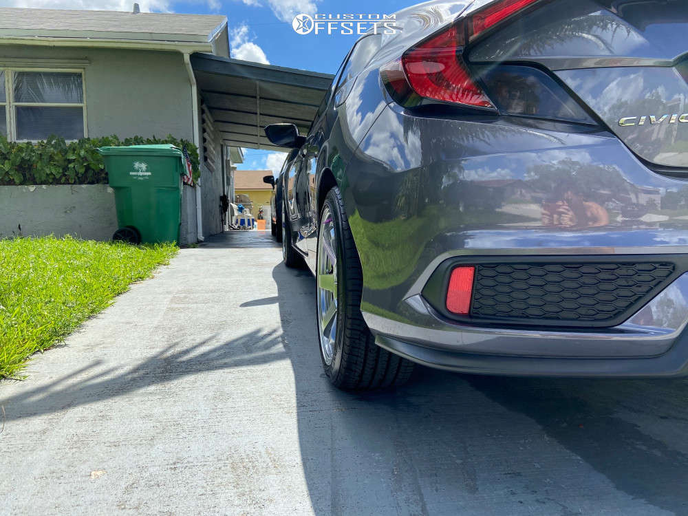 2020 Honda Civic with 18x8.5 35 AVID1 AV6 and 235/40R18 Goodyear Eagle ...