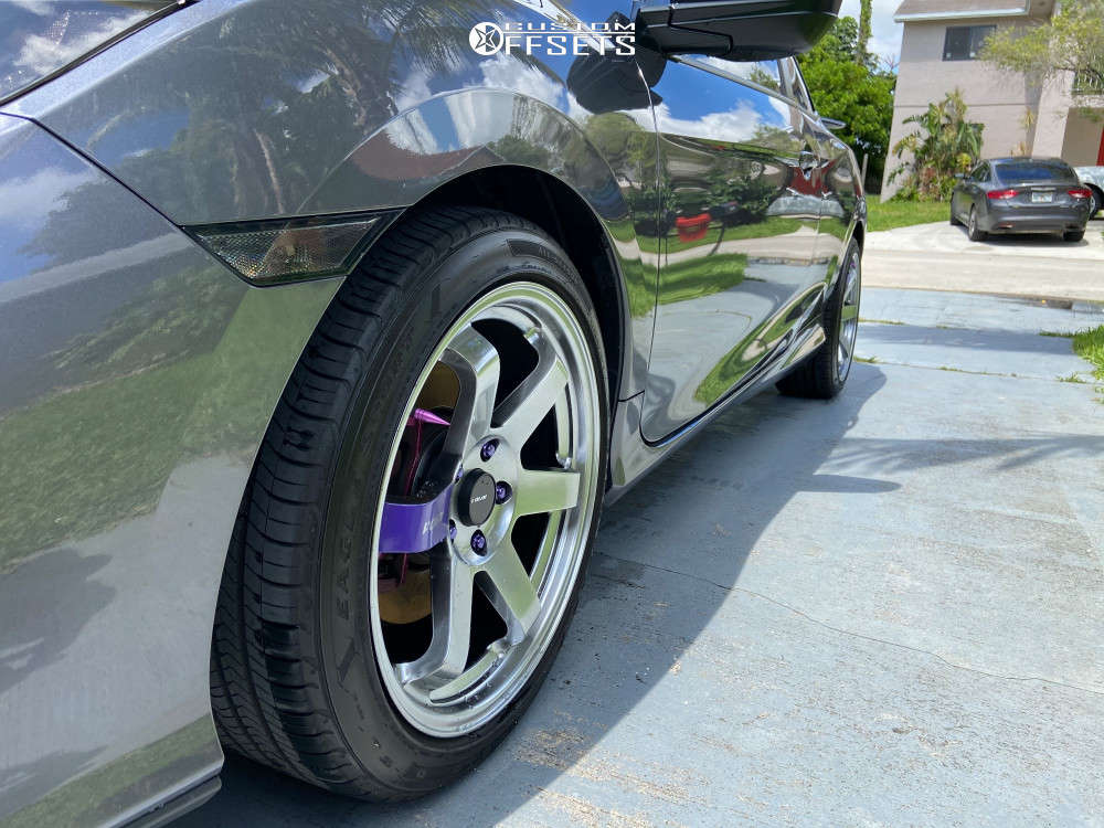 2020 Honda Civic with 18x8.5 35 AVID1 AV6 and 235/40R18 Goodyear Eagle ...