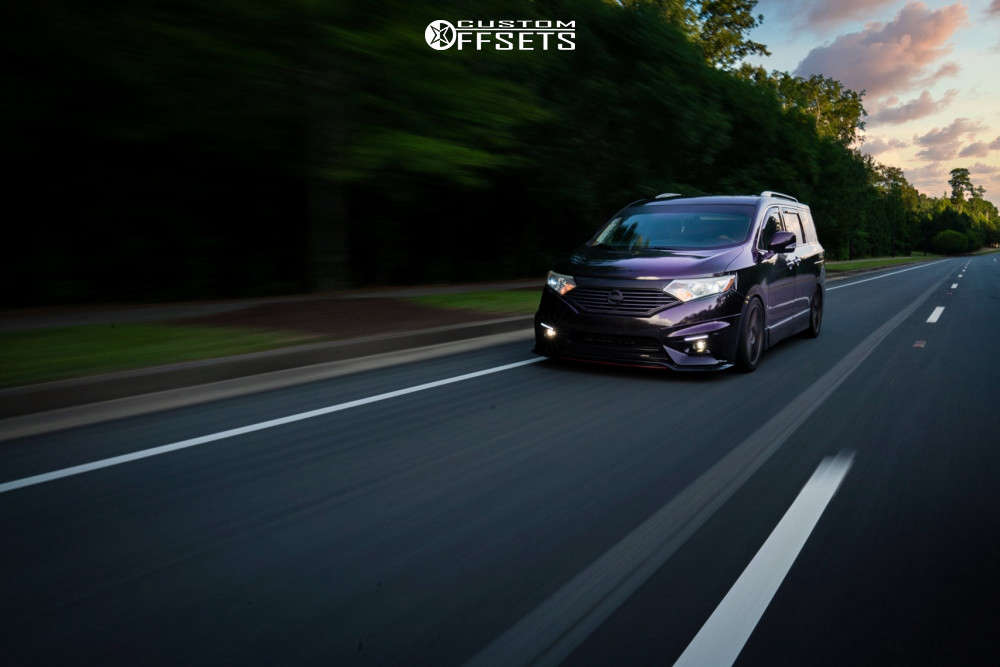 2011 Nissan Quest with 20x9.5 35 KMC Km685 and 245/40R20 Bridgestone ...