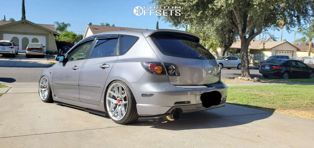 2005 Mazda 3 with 18x8.5 45 Rotiform Flg and 225/35R18 Nankang NS-25 ...