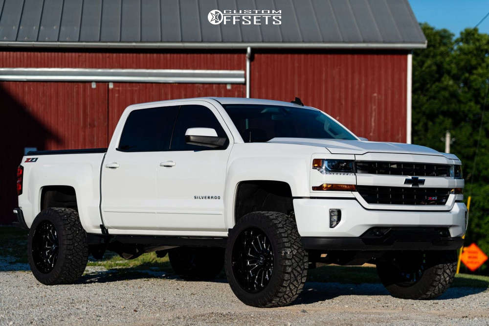2016 Chevrolet Silverado 1500 with 22x12 -44 Hostile Fury and 35/12.5R22 Nitto Ridge Grappler ...