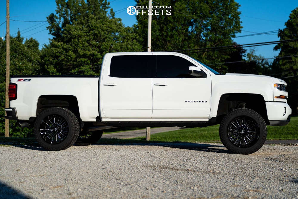 2016 Chevrolet Silverado 1500 with 22x12 -44 Hostile Fury and 35/12 ...