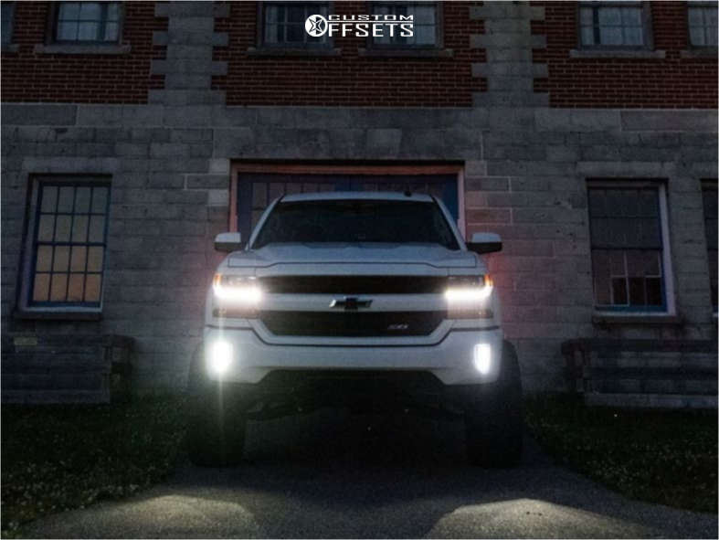 2016 Chevrolet Silverado 1500 with 22x12 -44 Hostile Fury and 35/12 ...