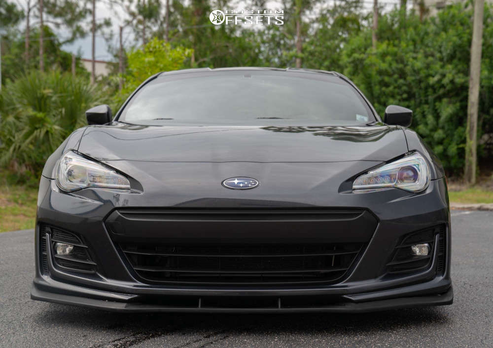 2017 Subaru BRZ with 18x8.5 38 Enkei Raijin and 255/35R18 Continental Extreme Contact and ...