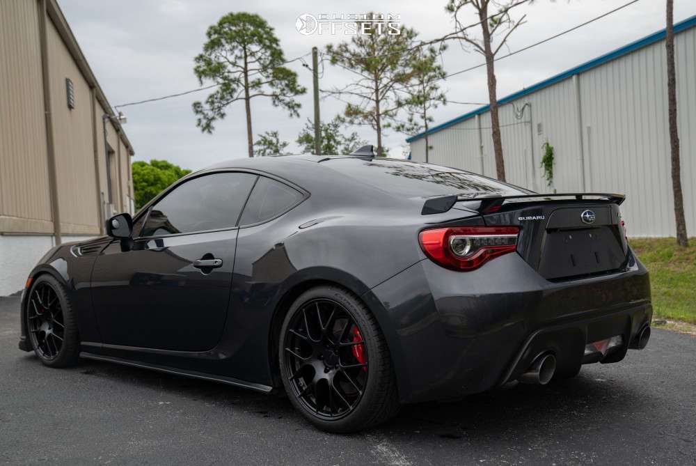 2017 Subaru BRZ with 18x8.5 38 Enkei Raijin and 255/35R18 Continental Extreme Contact and ...