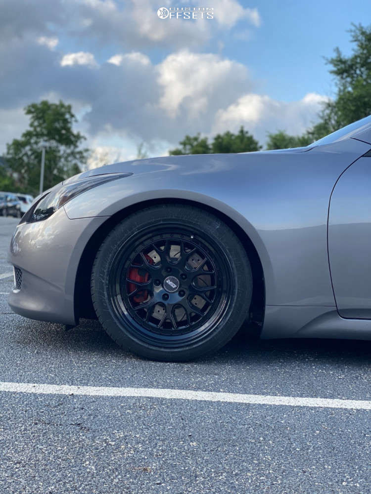 2009 INFINITI G37 with 18x9.5 22 ESR Cs1 and 245/40R18 Vercelli Strada ...
