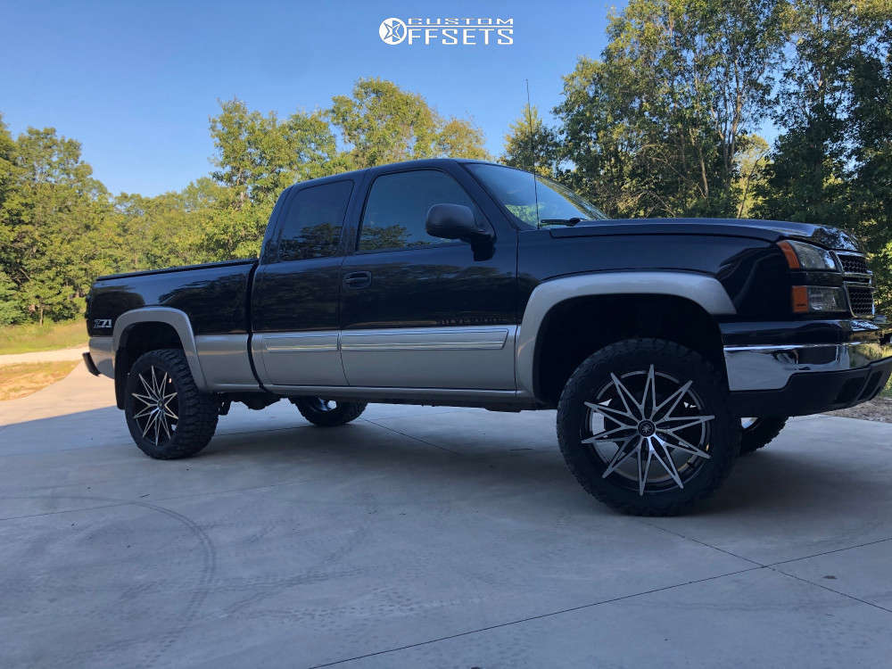 2006 Chevrolet Silverado 1500 with 22x12 12 Karma Kustoms K11 and 33/12 ...