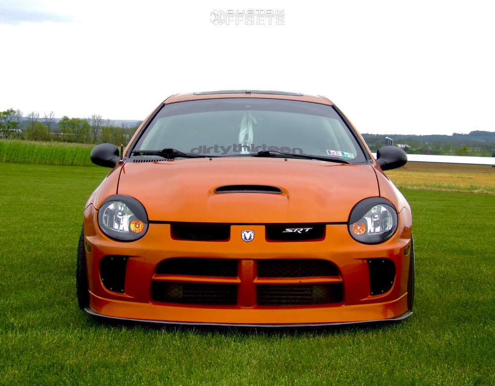 2005 Dodge Neon with 17x8.5 35 ESR Sr02 and 225/35R17 Black Lion ...