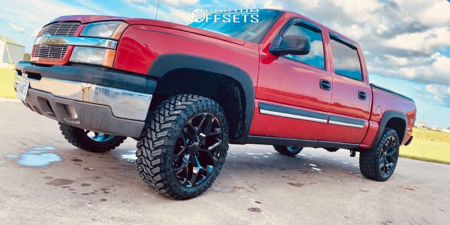 2005 Chevrolet Silverado 1500 with 22x9 24 OE Performance 176 and 33/12 ...