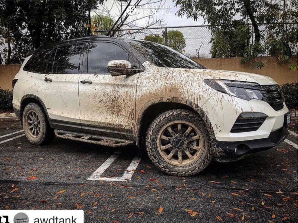 2017 Honda Pilot with 18x8 0 Raceline Shift and 265/60R18 Falken ...