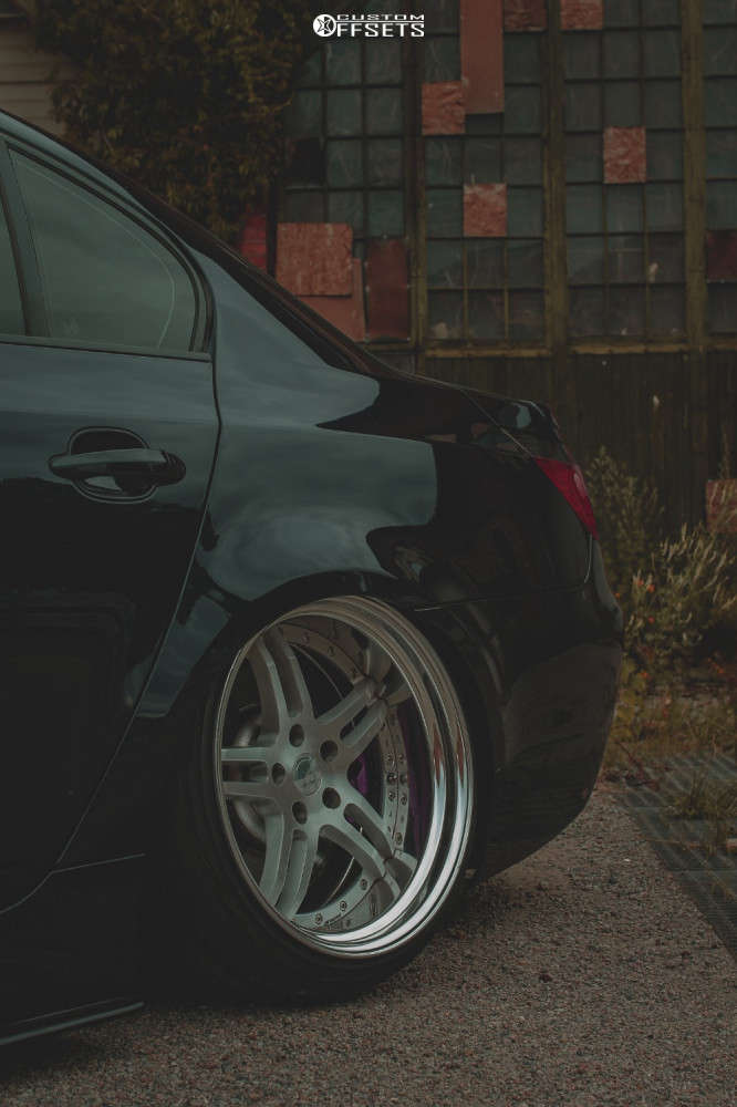 2005 BMW 5 Series with 19x9 -11 Work Gnosis Gs2 and 225/35R19 Achilles ...