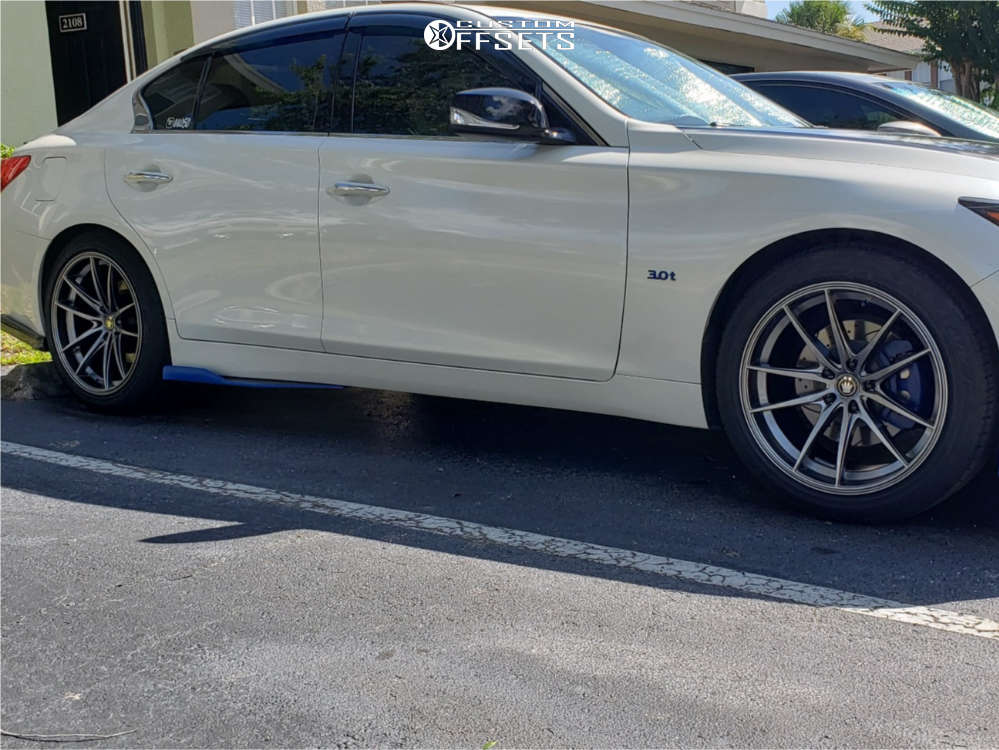 2017 INFINITI Q50 with 19x9.5 40 Konig Oversteer and 245/45R19 Lexani ...