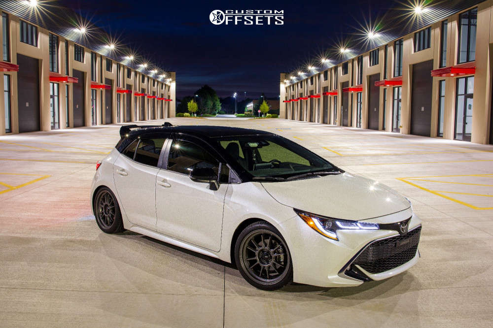 2020 Toyota Corolla with 18x8.5 38 Konig Hypergram and 245/35R18 ...