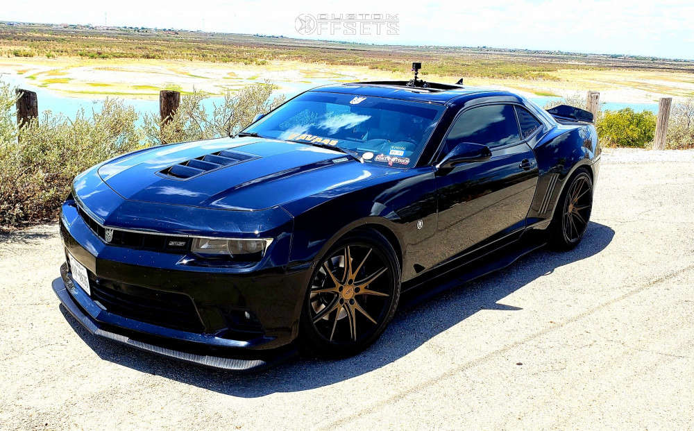2014 Chevrolet Camaro with 20x9 22 Azad AZ36 and 245/45R20 Yokohama ...