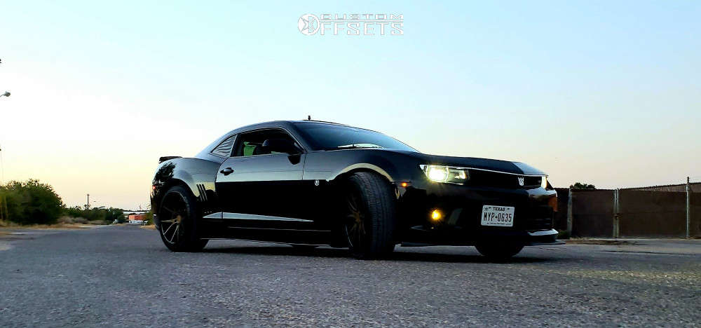 2014 Chevrolet Camaro with 20x9 22 Azad AZ36 and 245/45R20 Yokohama ...