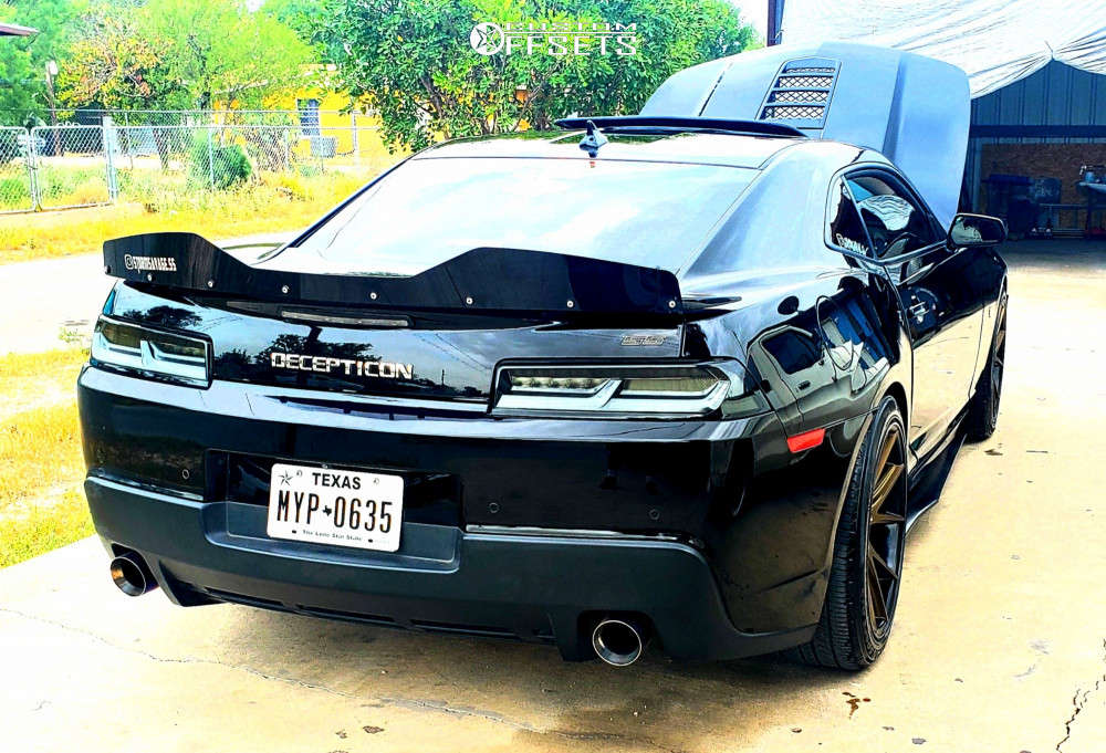 2014 Chevrolet Camaro with 20x9 22 Azad AZ36 and 245/45R20 Yokohama ...