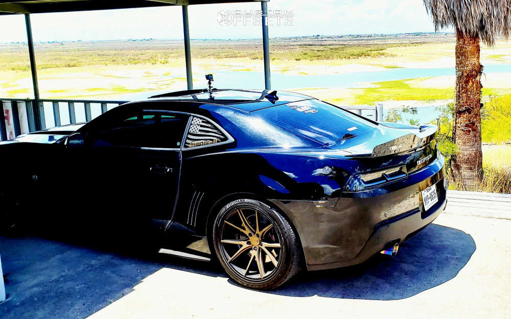 2014 Chevrolet Camaro with 20x9 22 Azad AZ36 and 245/45R20 Yokohama ...