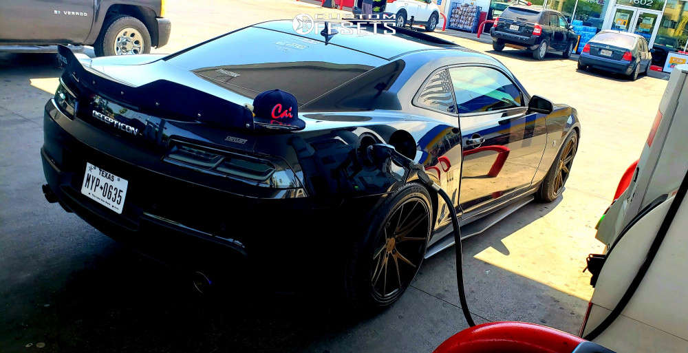 2014 Chevrolet Camaro with 20x9 22 Azad AZ36 and 245/45R20 Yokohama ...