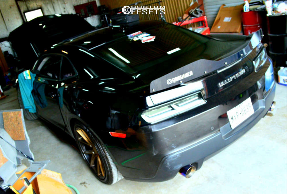 2014 Chevrolet Camaro with 20x9 22 Azad AZ36 and 245/45R20 Yokohama ...