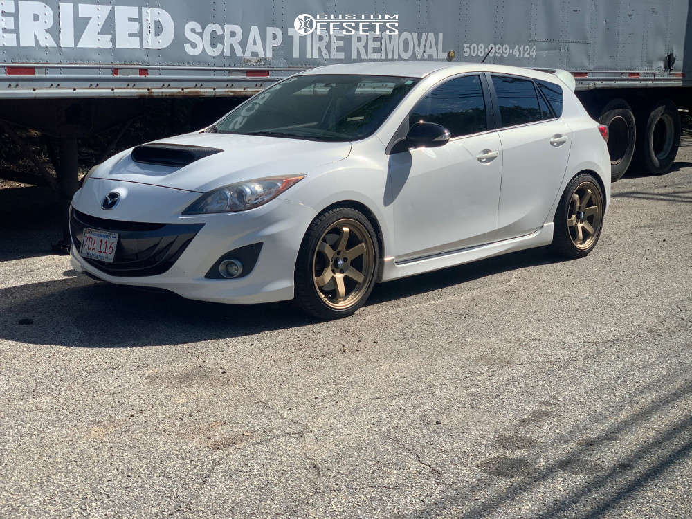 2013 Mazda MazdaSpeed3 with 18x8 45 AVID1 AV6 and 235/40R18 Sumitomo Htr A/s P02 and Lowering ...