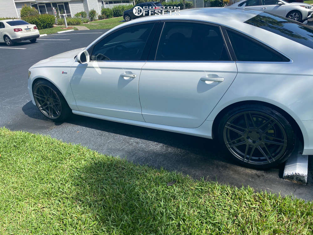 2012 Audi A6 Quattro with 20x10 30 Ferrada F8-fr6 and 255/35R20 Nitto Nt555 G2 and Lowering ...