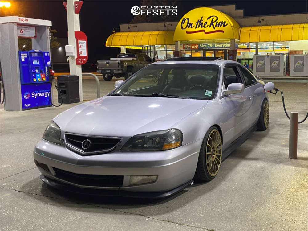 2003 Acura CL with 18x8 37 Tenzo R Cuzco V1 and 205 35R18 Achilles Atr k Economist and Coilovers Custom Offsets