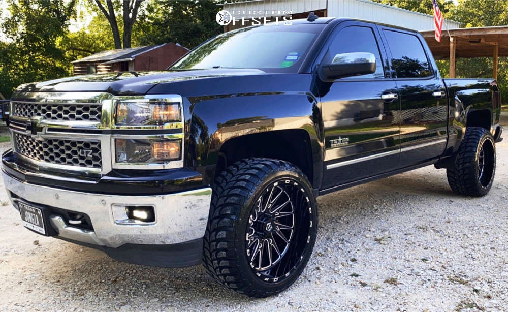 2014 Chevrolet Silverado 1500 with 22x12 -44 TIS 547BM and 33/12.5R22 ...