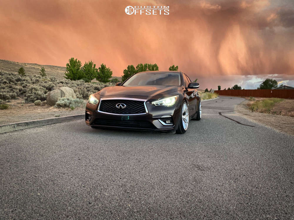 2018 INFINITI Q50 with 19x10.5 22 ESR Rf2 and 255/45R19 Sailun Artezzo ...