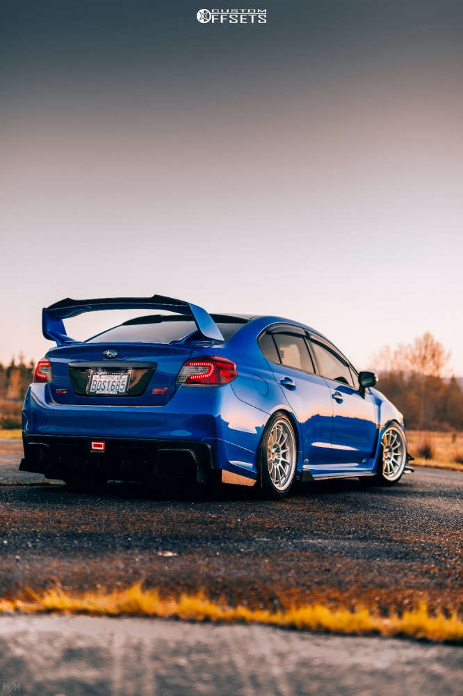 2019 Subaru WRX STI with 18x9.5 40 Enkei NT03M and 245/40R18 ...