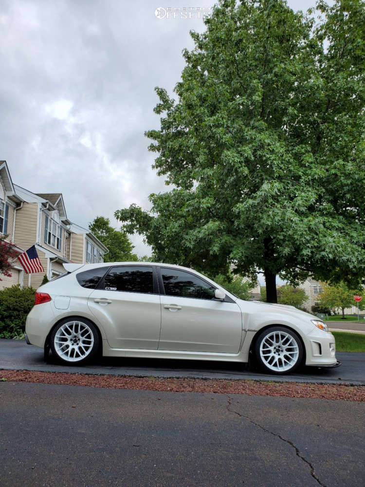 2014 Subaru WRX with 18x9.5 38 Work Emotion M8r and 255/35R18 Hankook ...