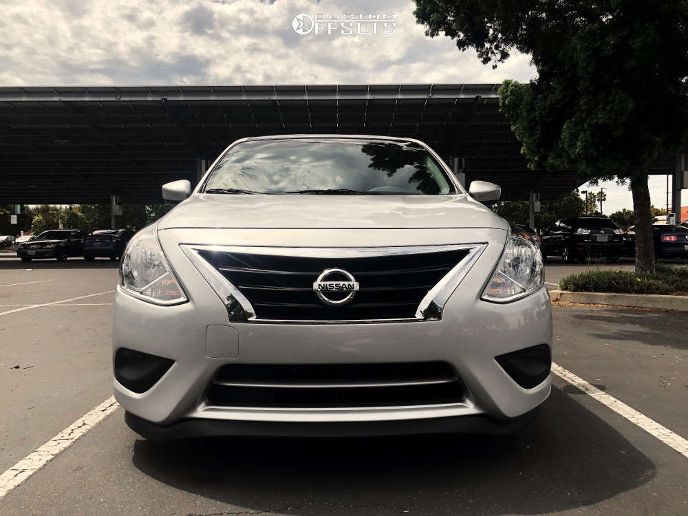 2017 Nissan Versa with 17x8 45 Konig Ampliform and 225/45R17 Falken ...