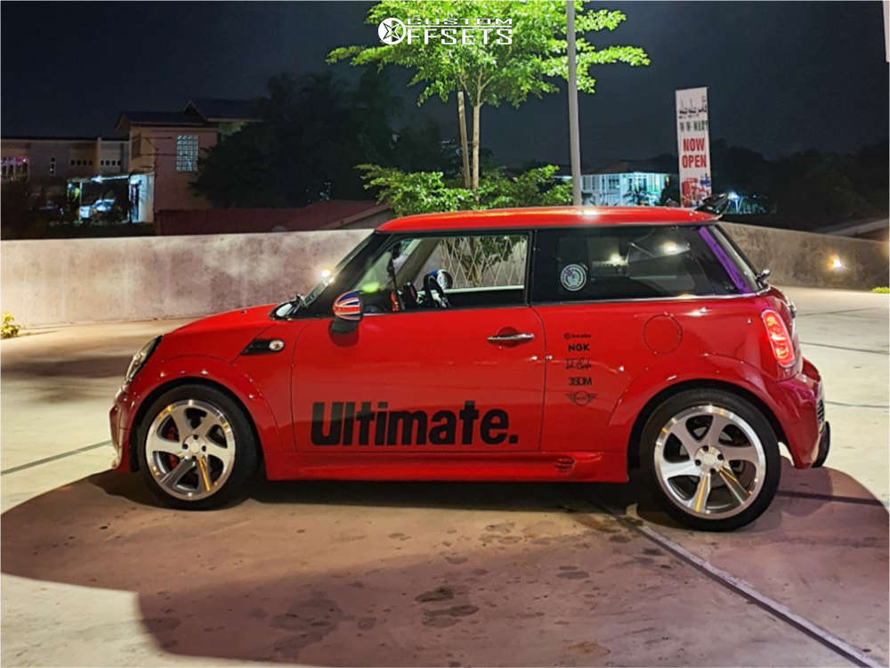 2013 Mini Cooper with 17x8 35 3SDM 0.06 and 205/45R17 Michelin Atr ...