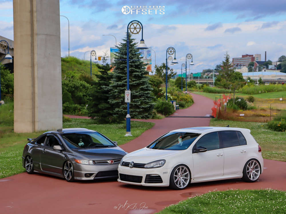 2012 Volkswagen Golf R with 19x9.5 40 Vossen Vfs1 and 225/35R19 Mazzini ...