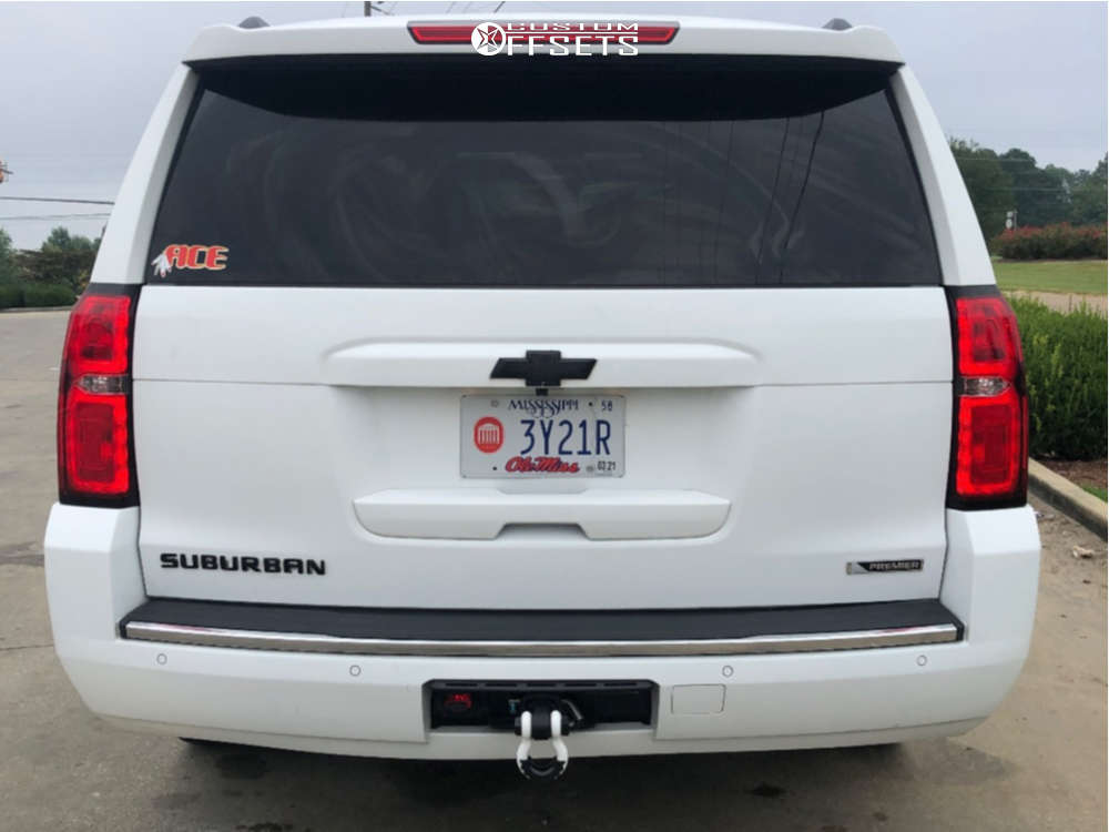 2017 Chevrolet Suburban with 24x10 15 Replica FR72 and 35/12.5R24 ...