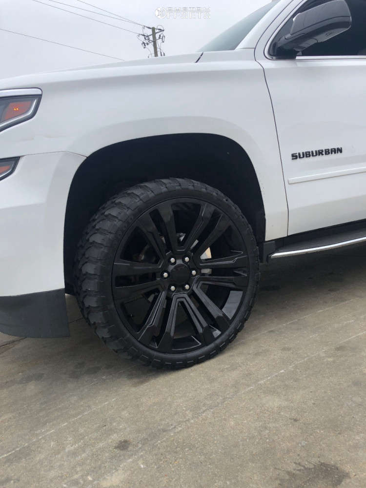 2017 Chevrolet Suburban with 24x10 15 Replica FR72 and 35/12.5R24 ...