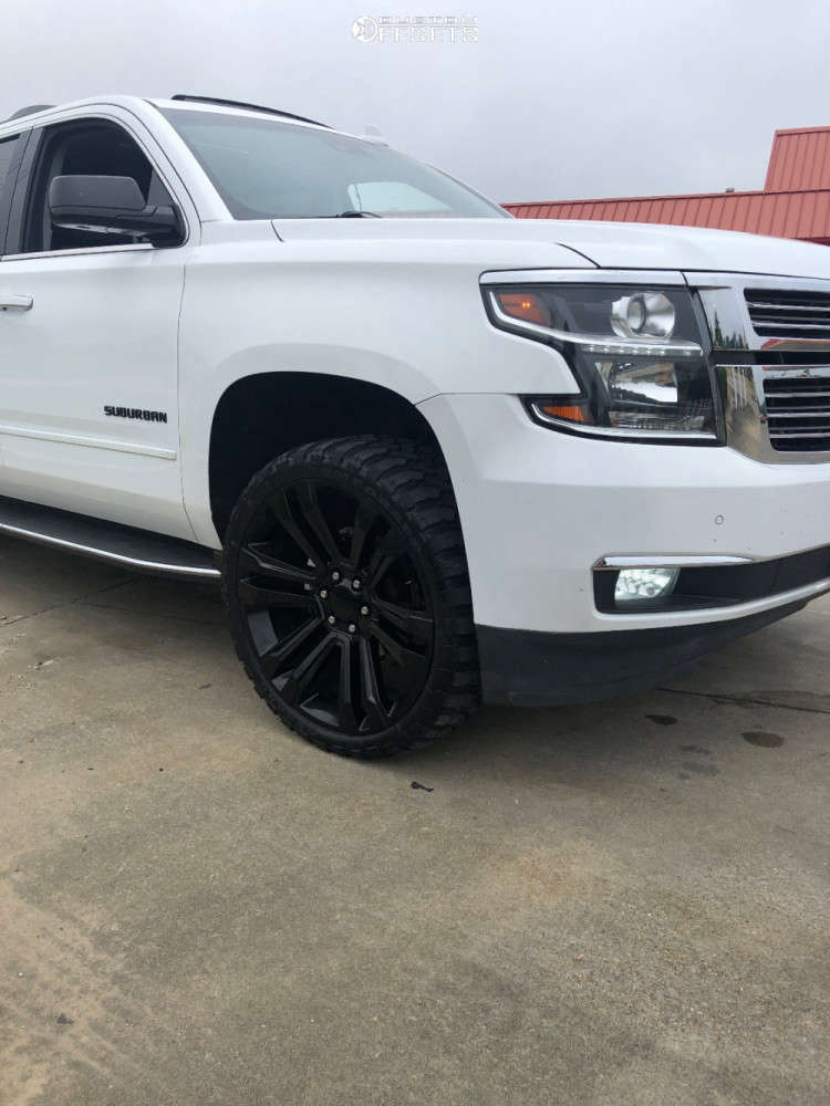 2017 Chevrolet Suburban with 24x10 15 Replica FR72 and 35/12.5R24 ...