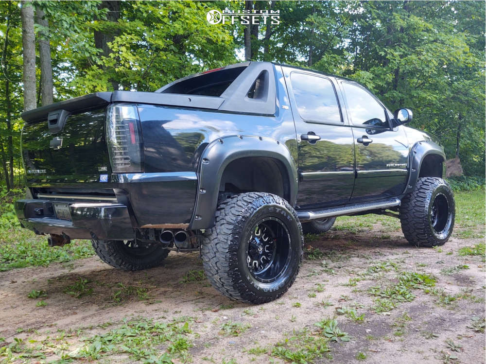 2008 Chevrolet Avalanche with 20x12 -43 Fuel Stroke and 38/15.5R20 ...